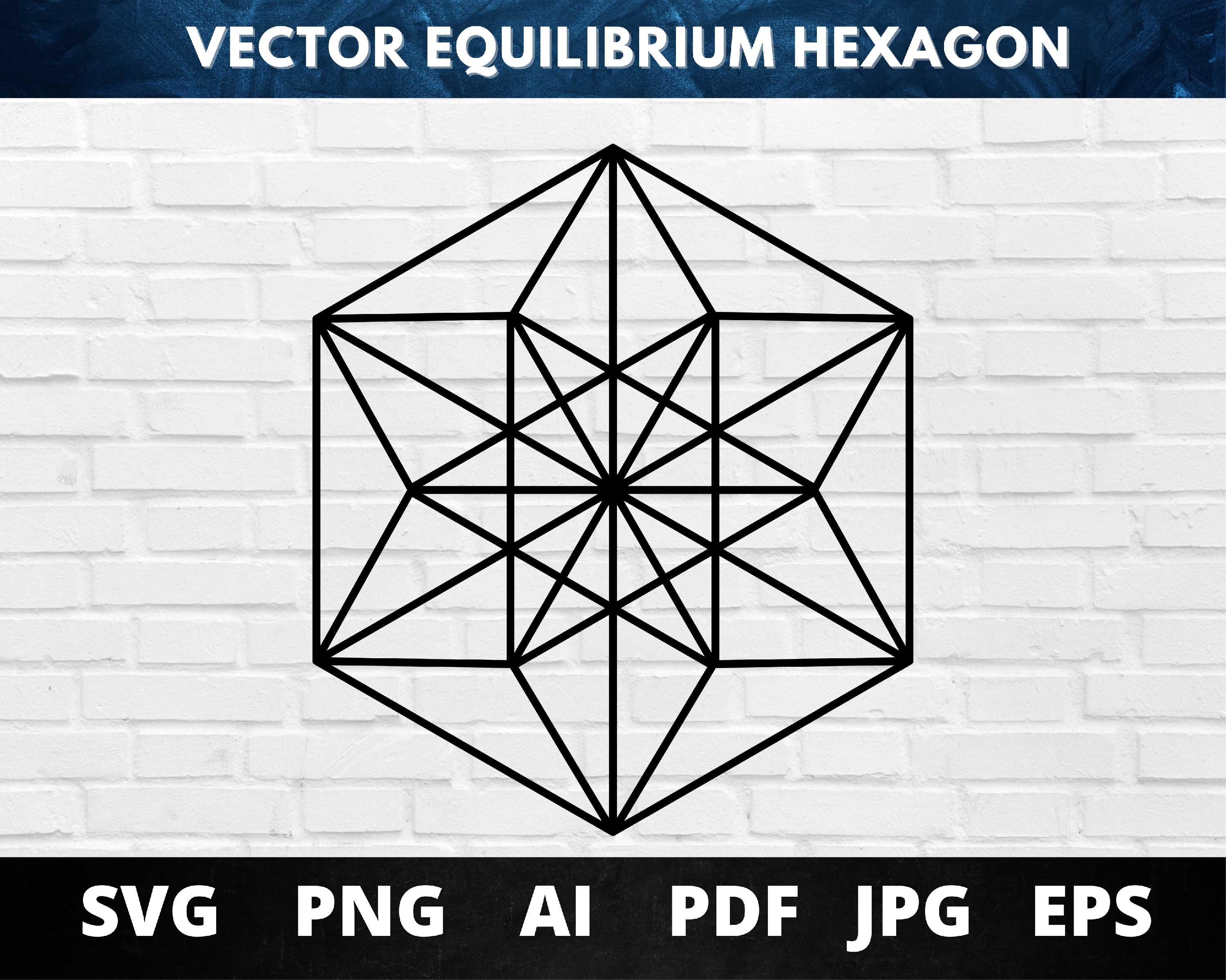 Vector Equilibrium Hexagon Svg. Vector Equilibrium Hexagon - Etsy