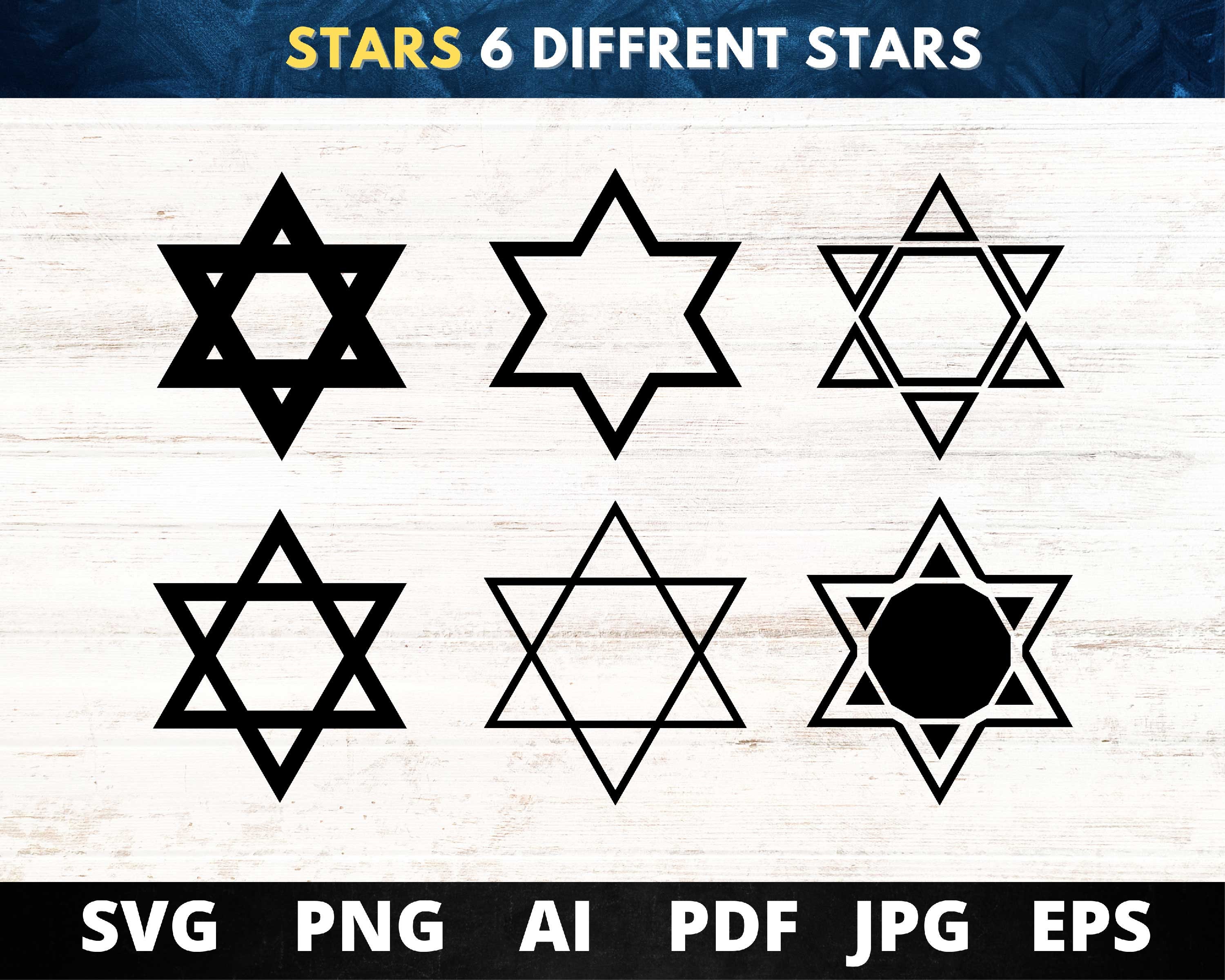 6 STARS. Star Svg. Star Png. Star Cut Files. Star Clipart - Etsy Canada