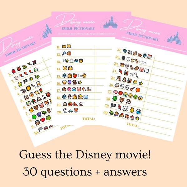 Emoji Movie Pictionary - Etsy