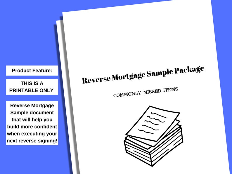 Reverse Mortgage Sample Package - Etsy