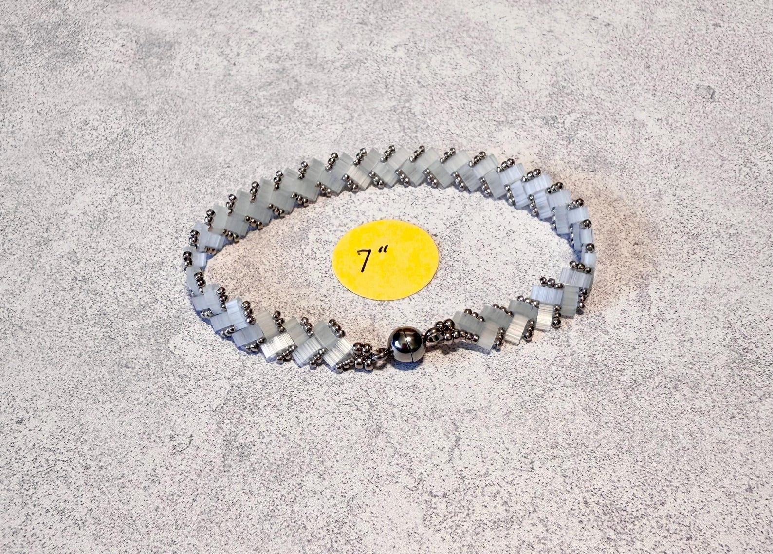 3/8” Wide Delicate Half Tila Bead Herringbone Bracelets - Etsy