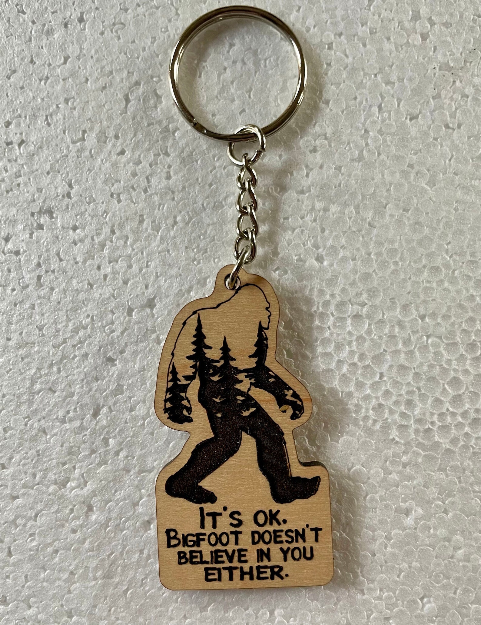 Bigfoot/sasquatch Wood Keychains - Etsy