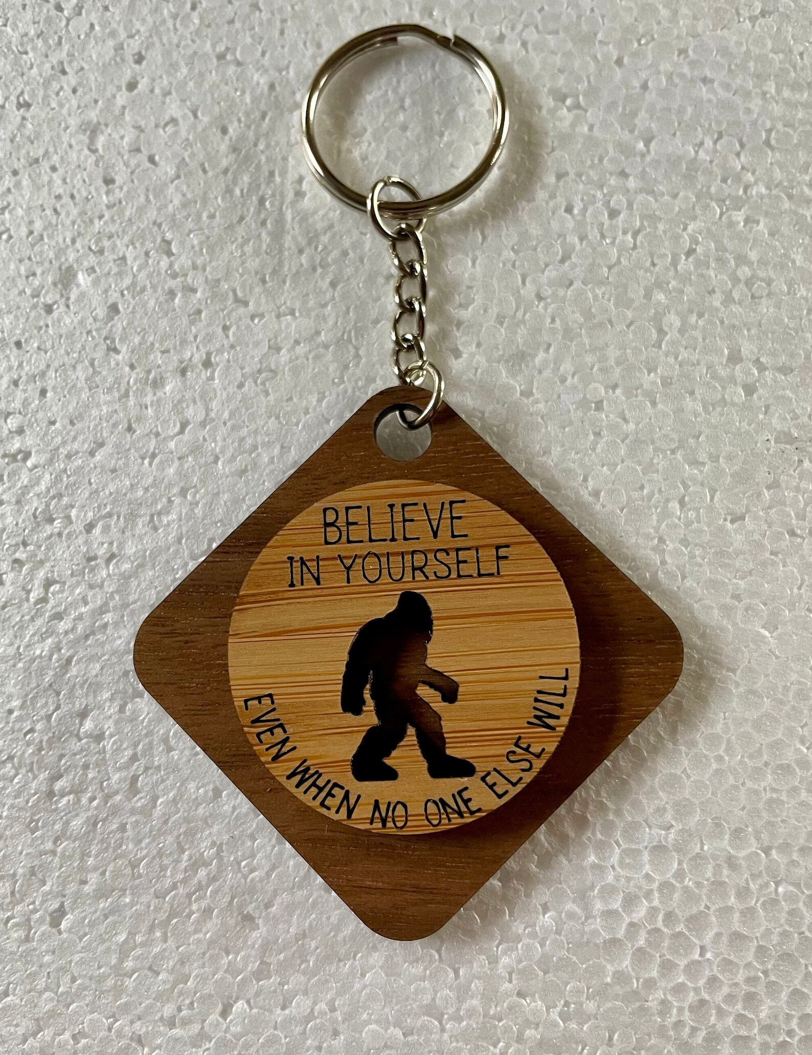 Bigfoot/sasquatch Wood Keychains - Etsy