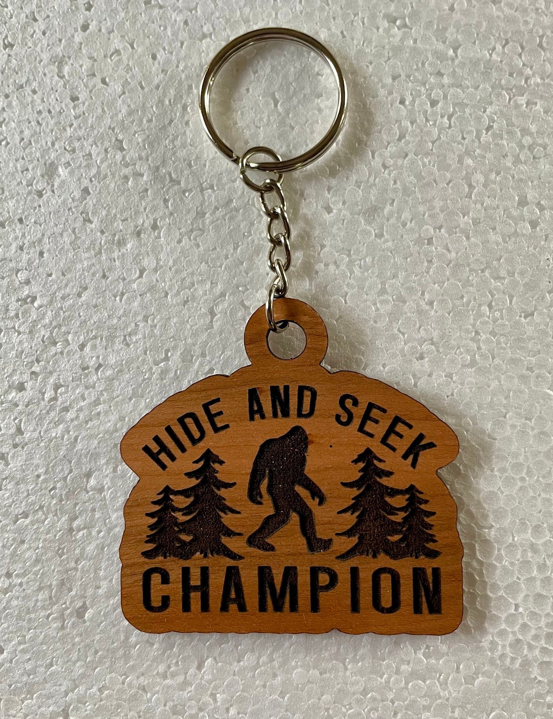 Bigfoot/sasquatch Wood Keychains - Etsy