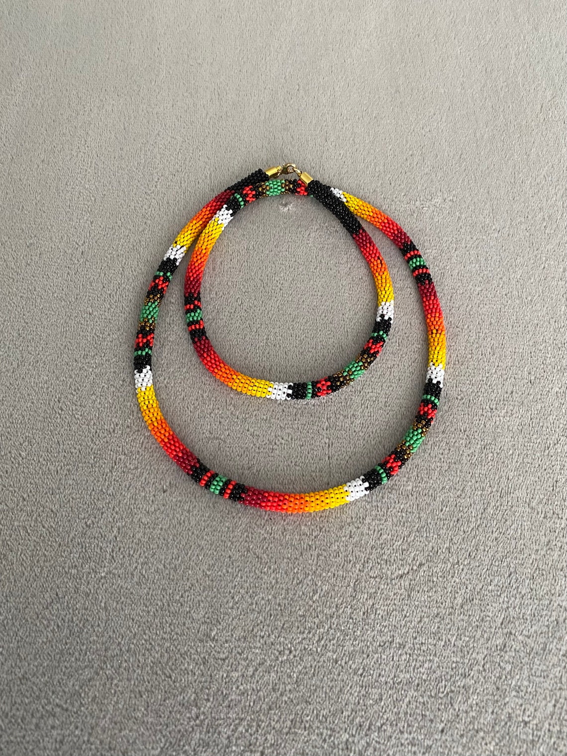 Beaded Rope Necklace - Etsy