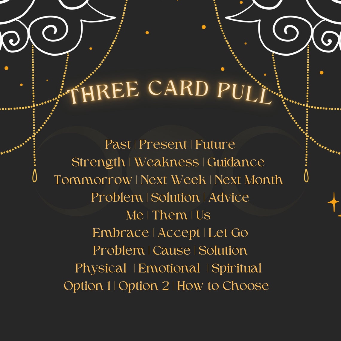 Three Card Pull Tarot - Etsy