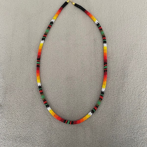 Beaded Rope Necklace - Etsy