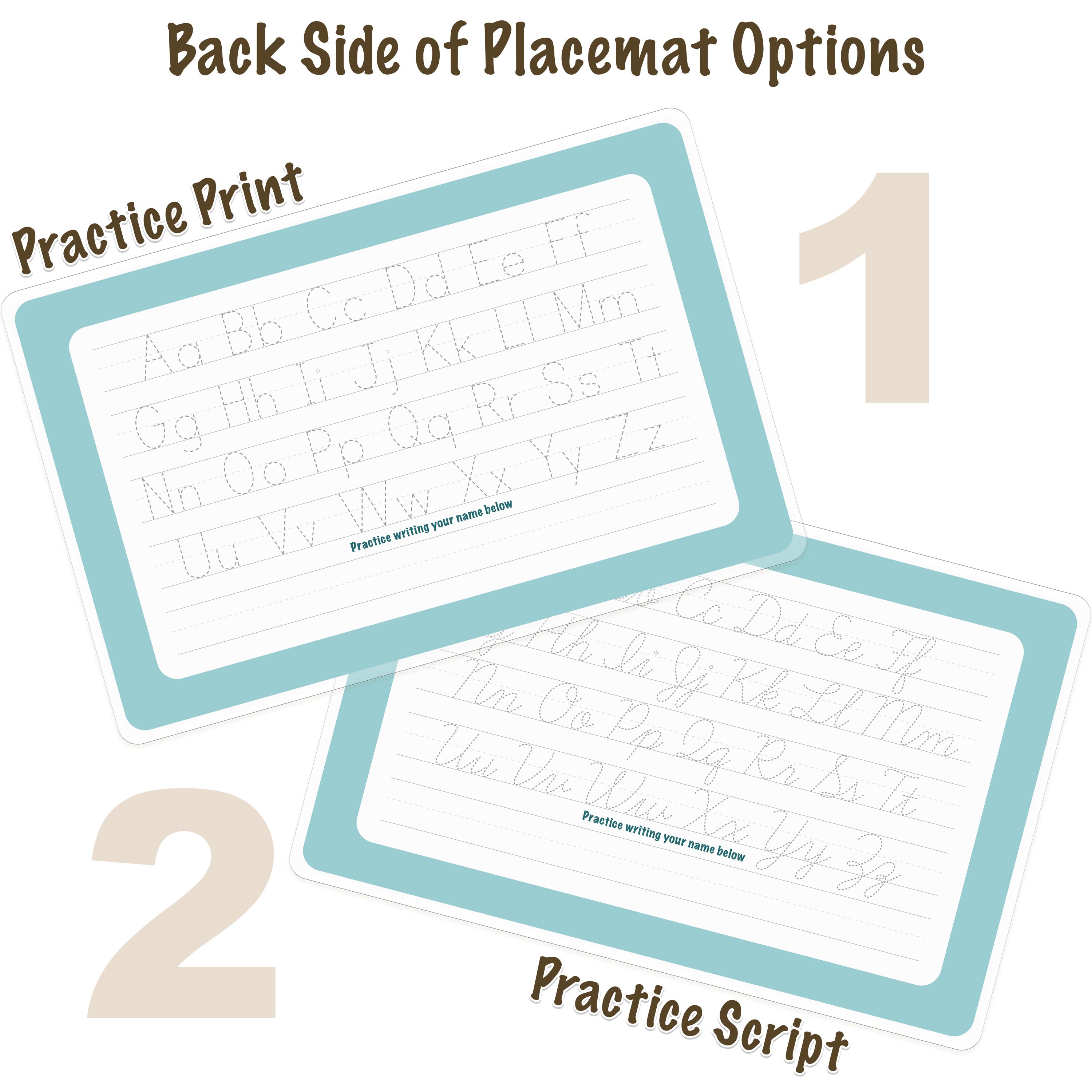 Personalized Teacher Placemat | Blue Earth School Classroom Table Mat ...