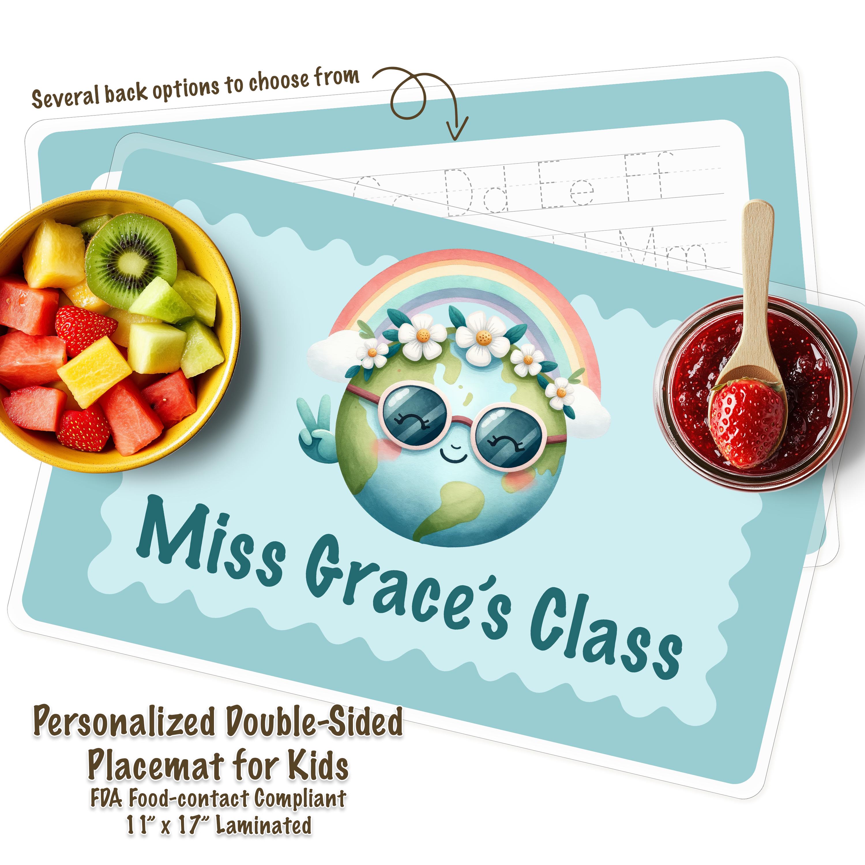 Personalized Teacher Placemat | Blue Earth School Classroom Table Mat ...