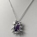 Spiky Amethyst Metal Chrome Irregular Necklace Spiky Sigil Liquid Metal ...