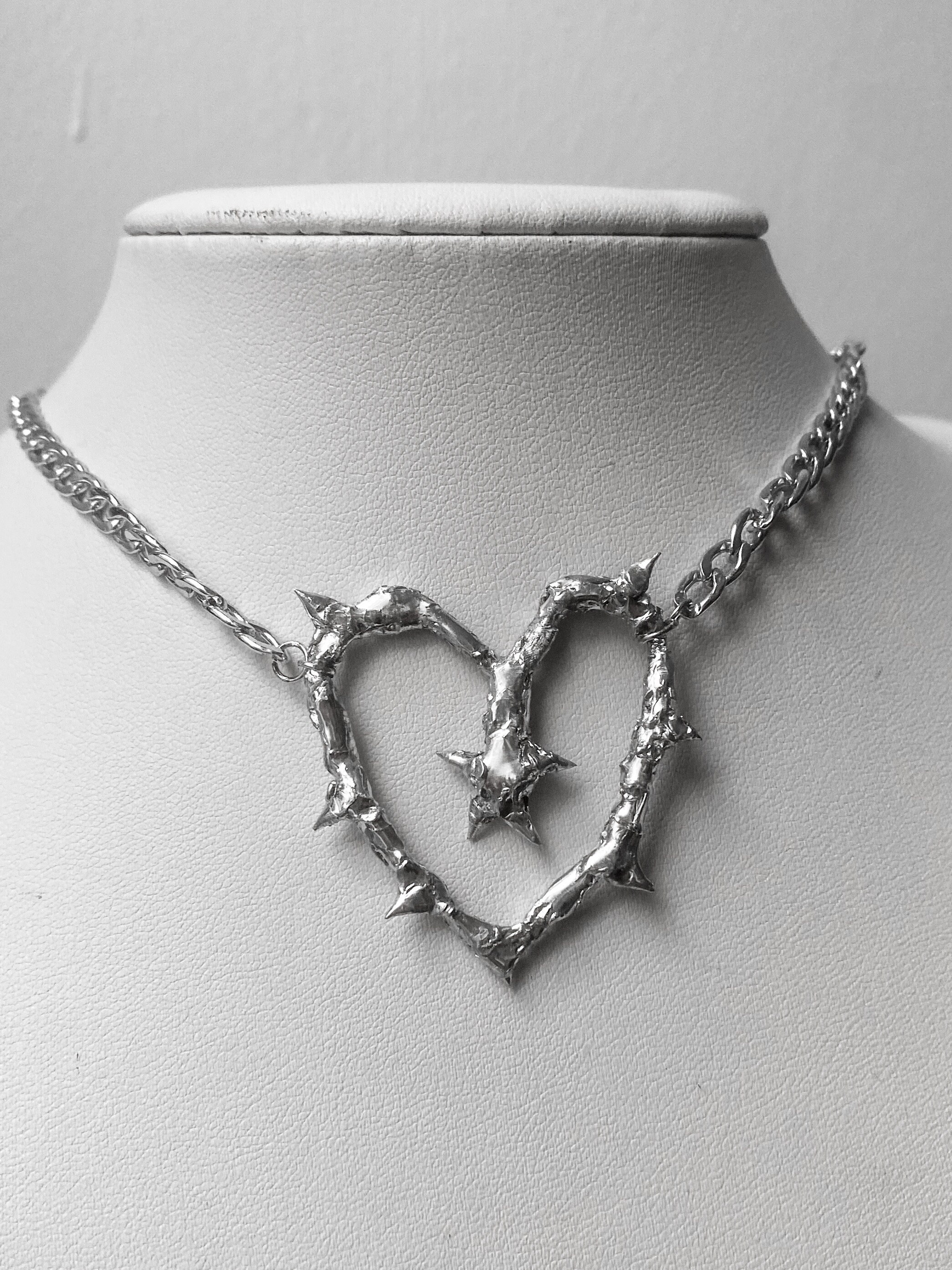 Spiky Solder Jewelry , Spiky Heart ,spiky Pendant , Star Charm - Etsy