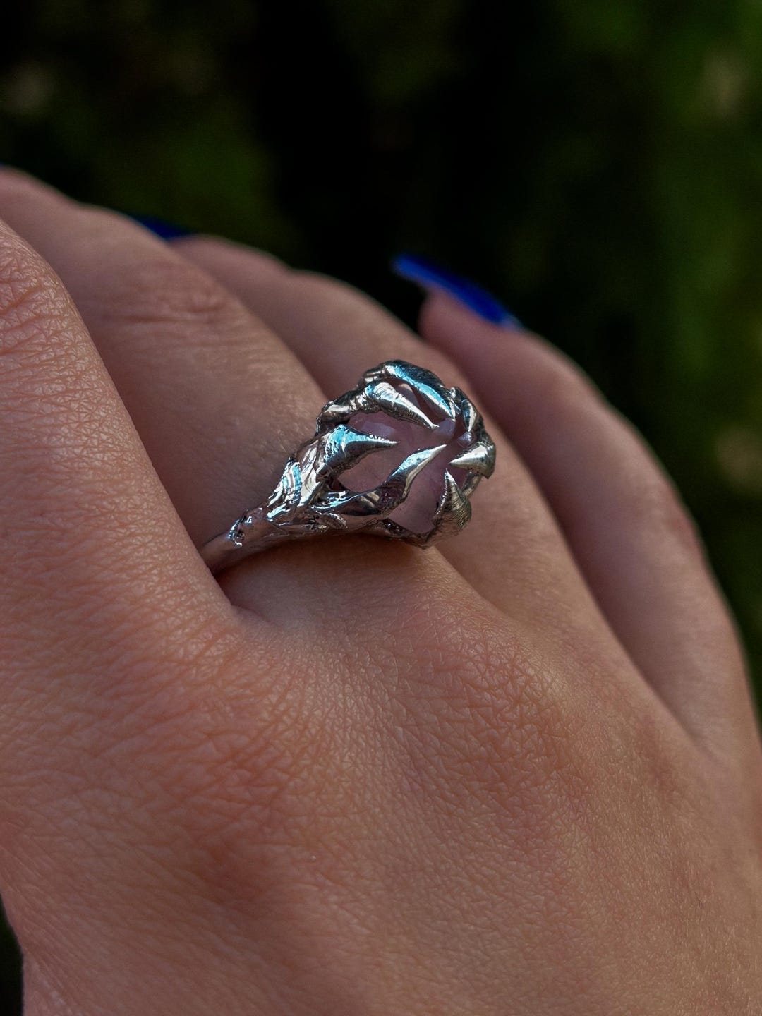 Spiky Pink Aesthetic Cybersigilsm Thorn Sigil Rings Statement ...