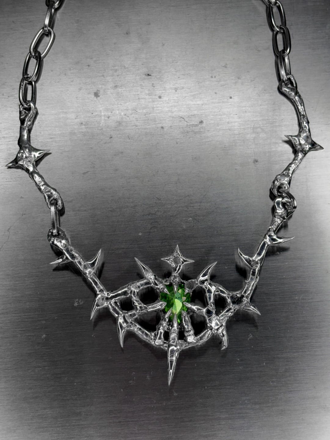 Spiky Elven Fantasy Cybersigilsm Thorn Sigil Necklace Statement ...