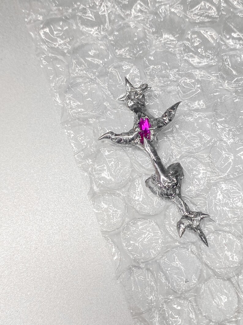 Spiky Dagger Pendant Cybercore, Gothic Elven Pendant, Gothic Sword ...