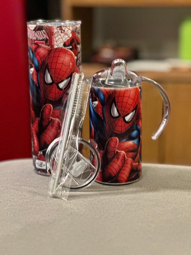 12 Oz Spider-man Sippy Cup - Etsy