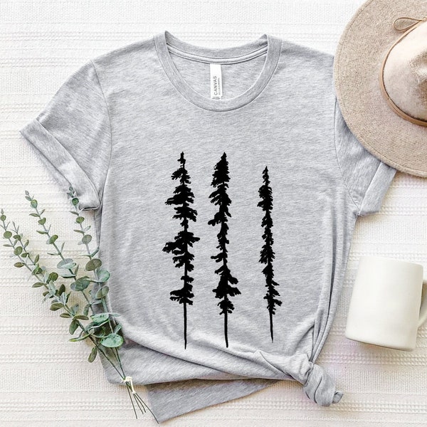 Pine Trees T Shirt - Etsy