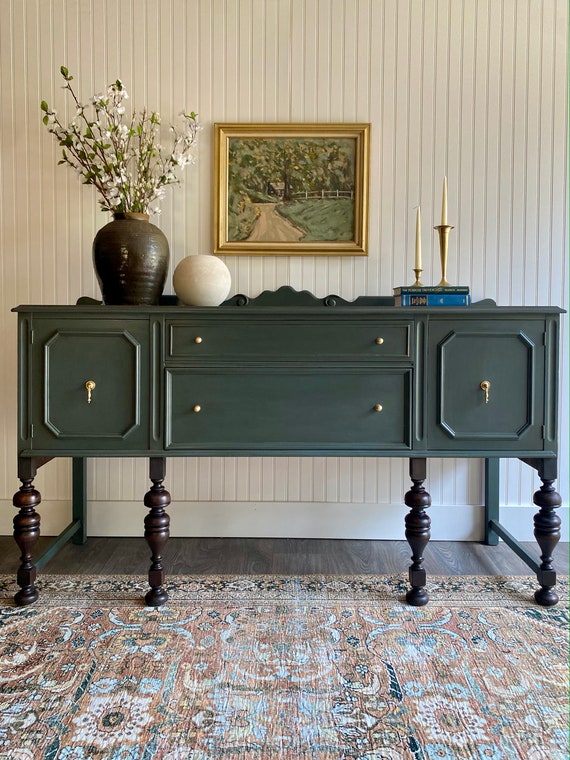 SOLD Buffet Antique Victorian Buffet Entryway Console Jacobean Buffet Vintage Sideboard Transitional Credenza Farmhouse Dresser Etsy