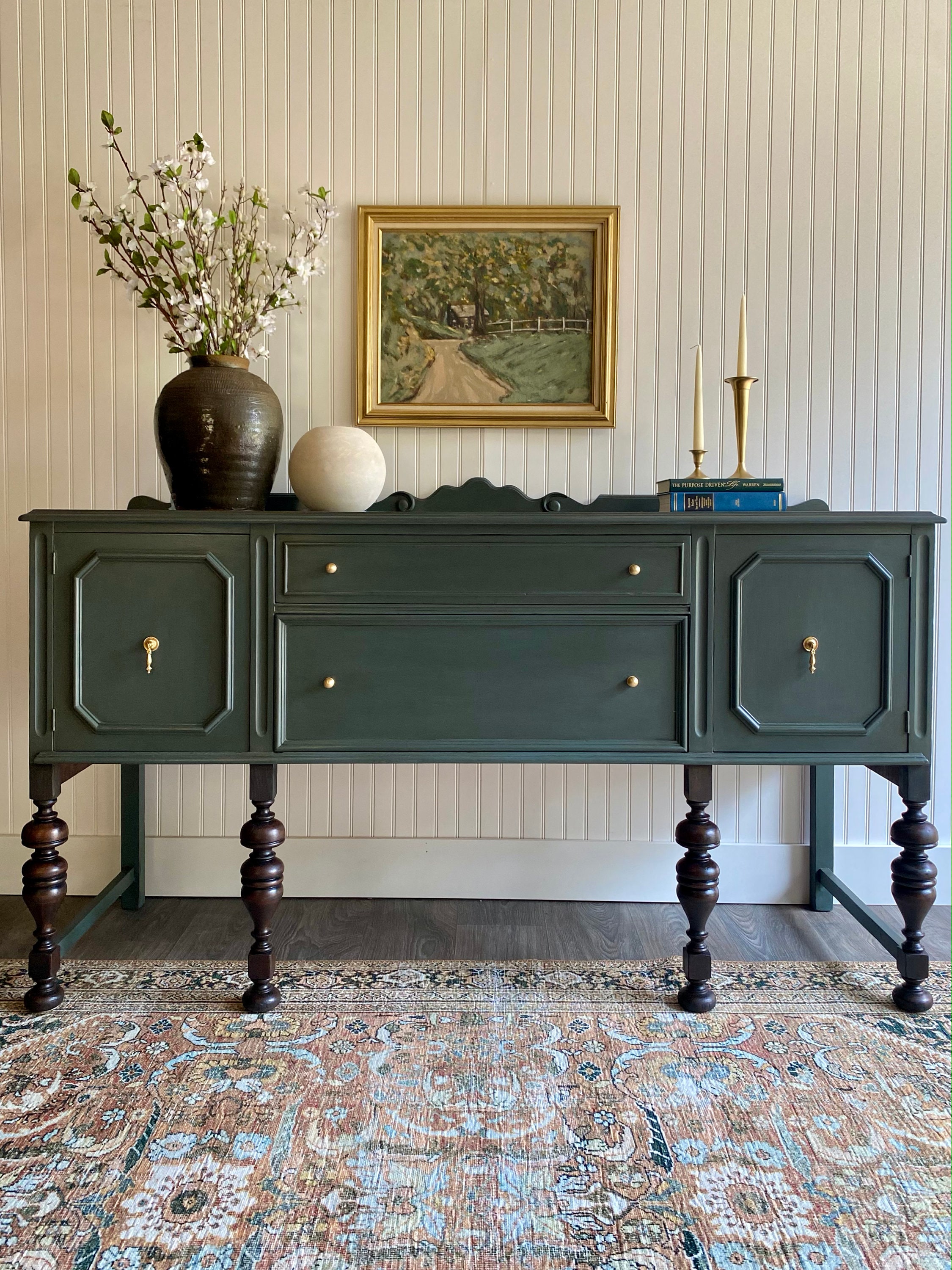 SOLD Buffet Antique Victorian Buffet Entryway Console Jacobean Buffet Vintage Sideboard Transitional Credenza Farmhouse Dresser Etsy