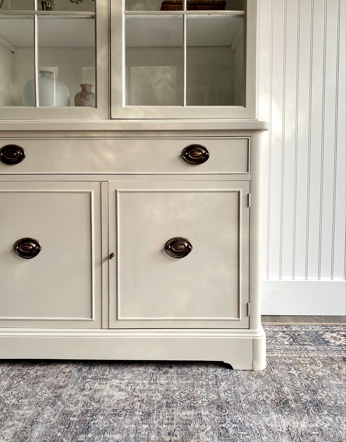 SOLD Hutch China Cabinet Hepplewhite Hutch Bookcase Vintage Dining Room ...