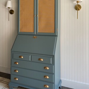 SOLD! Hutch Vintage Secretary Desk Secretary Hutch Dresser Cane ...