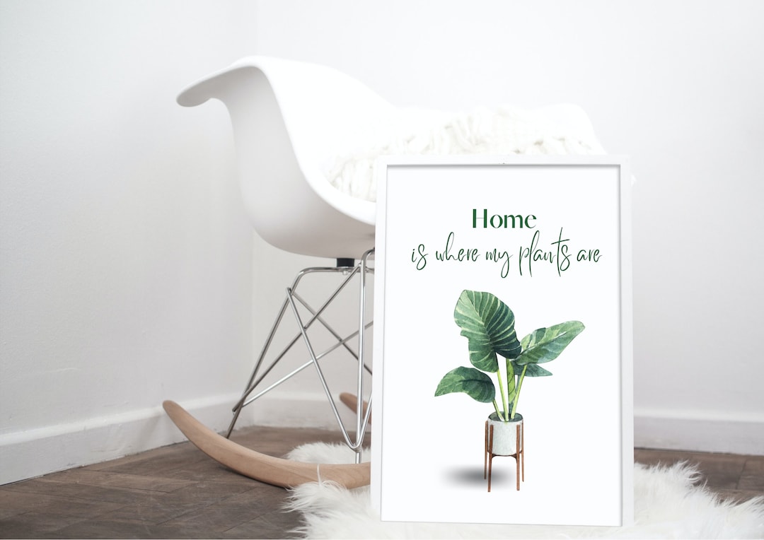 Botanical Plant Poster, A4 Size, Digital, Printable, With a Cute Saying ...