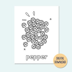 Spices Coloring Pages for Kids - Etsy