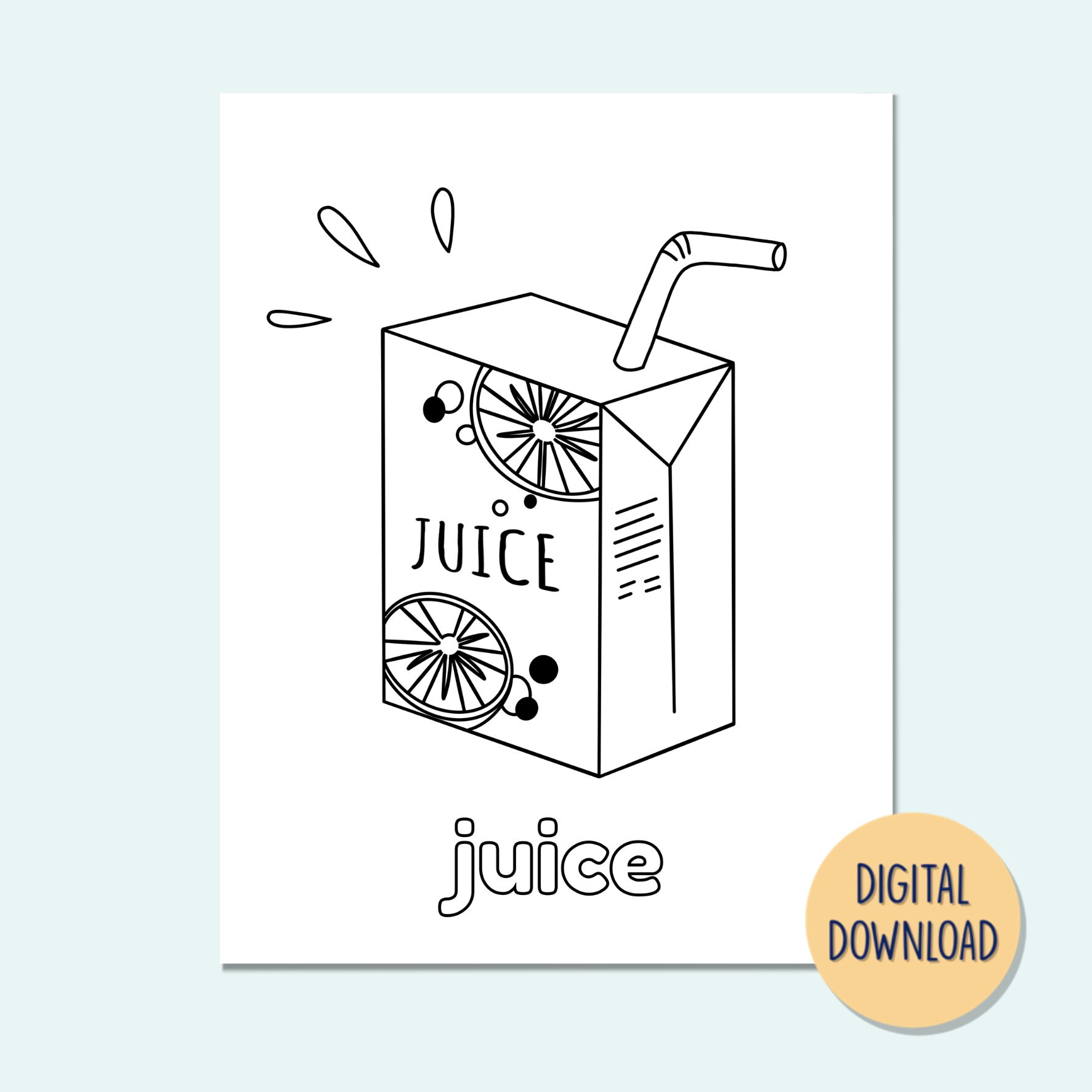 Summer Picnic Coloring Pages for Kids - Etsy