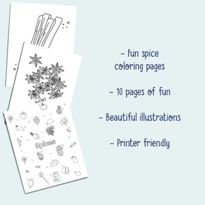 Spices Coloring Pages for Kids - Etsy