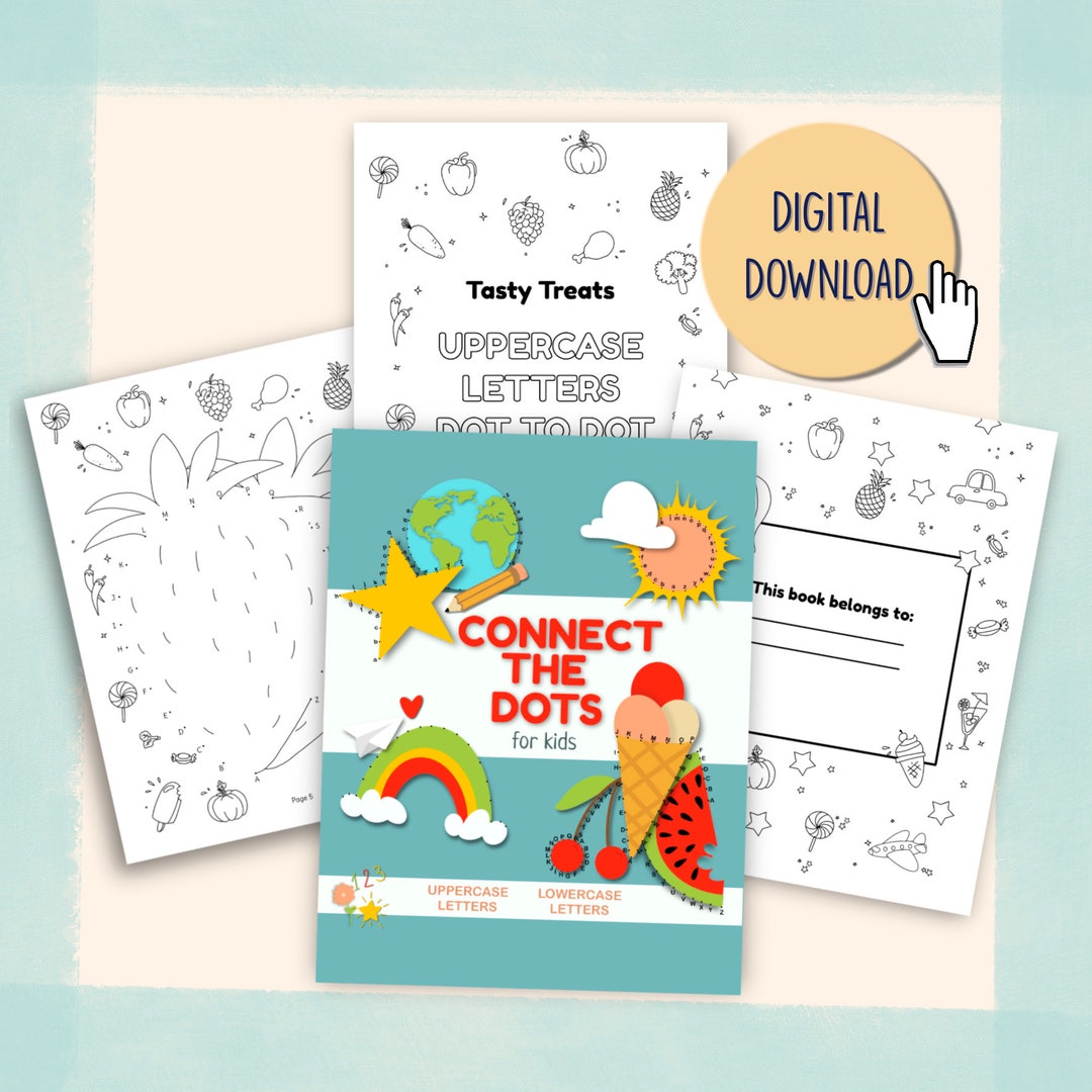 Alphabet Worksheets for Kids - Alphabet Connect the Dots - Etsy