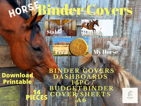 Beautiful Horse/pony Binder Covers Sinking Fund Tracker - Etsy