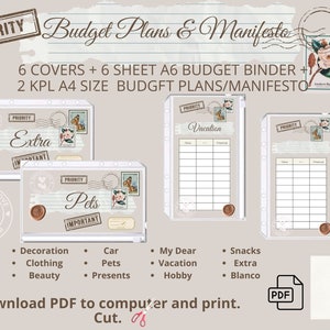 Beautiful Binder Covers Sinking Fund Tracker Manifesto - Etsy