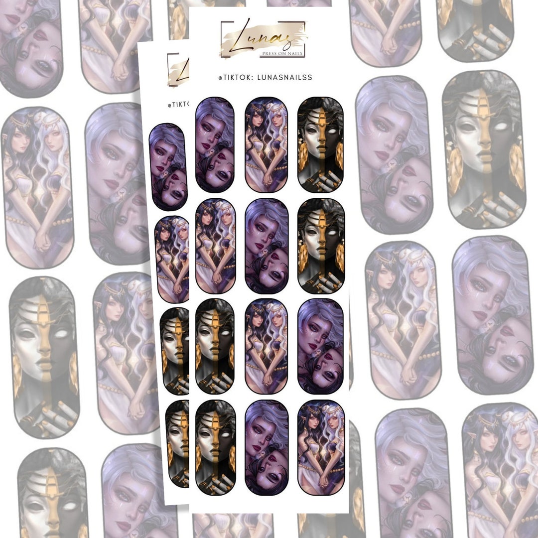 Gemini Zodiac Nail Decals Gemini Goddess Nail Wraps Gemini - Etsy