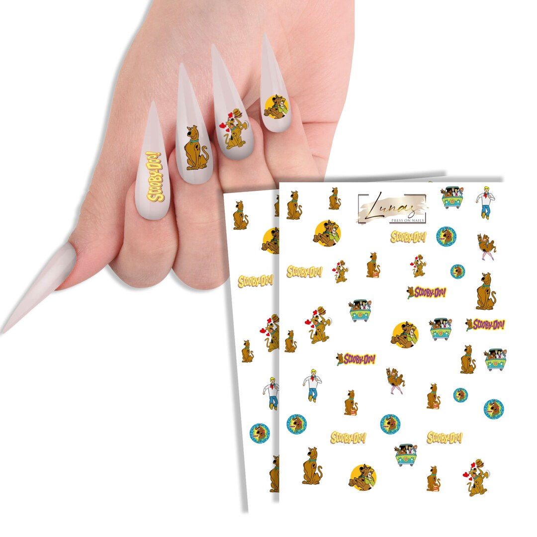 Waterslide Nail Decals, 90s Themed Nail Decals, Cartoon Nail Decals ...