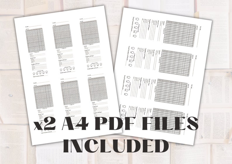 Yearly Reading Tracker, Fill in Bookmark,book Lovers, Printable ...