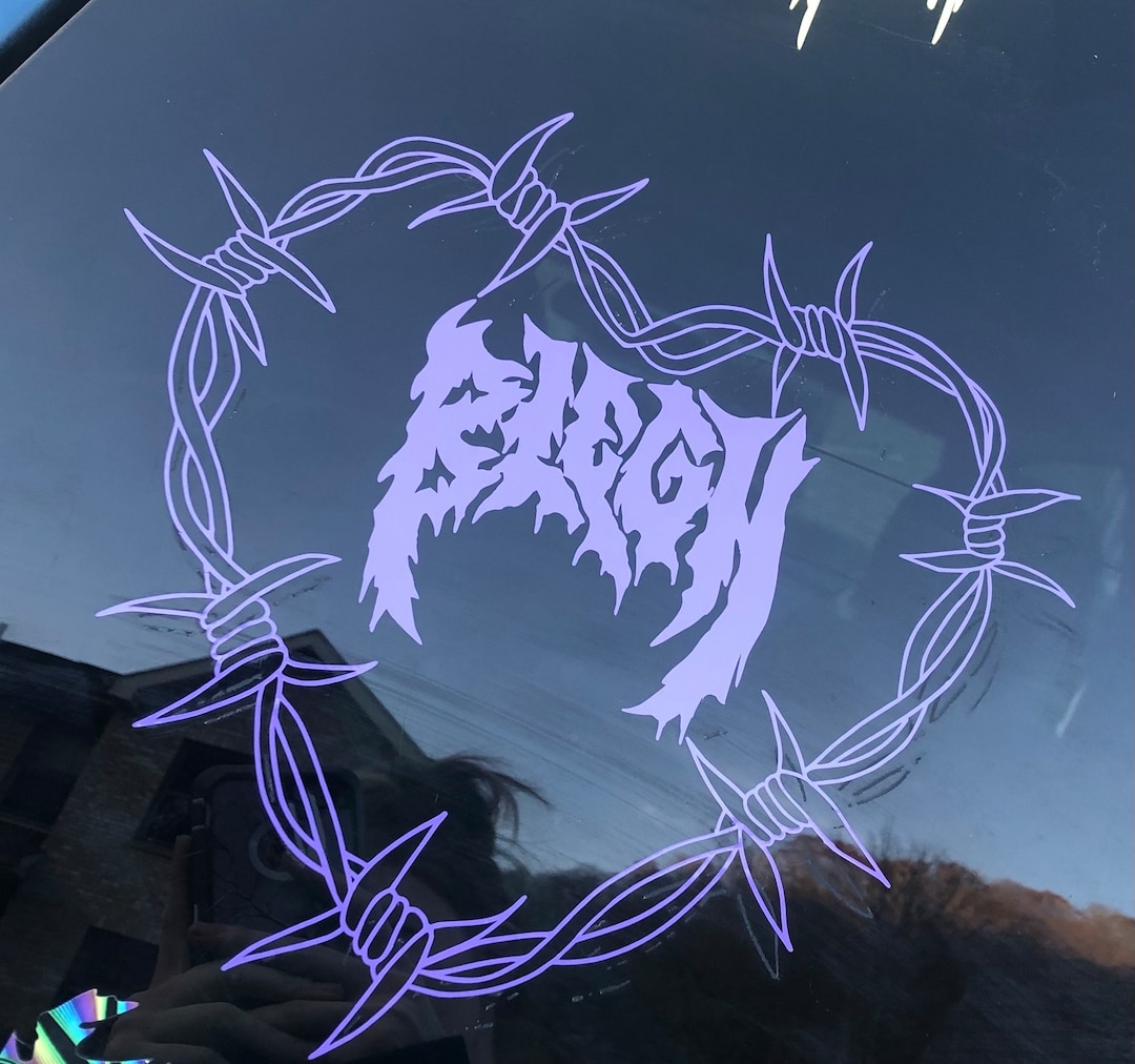 Barbed Wire Heart BLEGH Car Decal Vinyl Sticker - Etsy