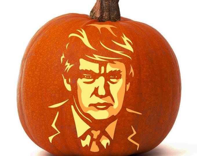President Trump 2024 Halloween Pumpkin Carving Pattern to Download ...