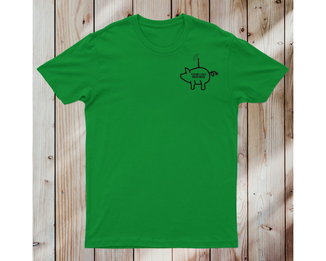 Pocket Pig, Ham Radio, Personalized Call Sign T-shirt. Custom Callsign ...