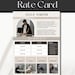 Media Kit Template, Content Creator Rate Card, Price List Template ...