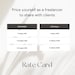 Media Kit Template, Content Creator Rate Card, Price List Template ...