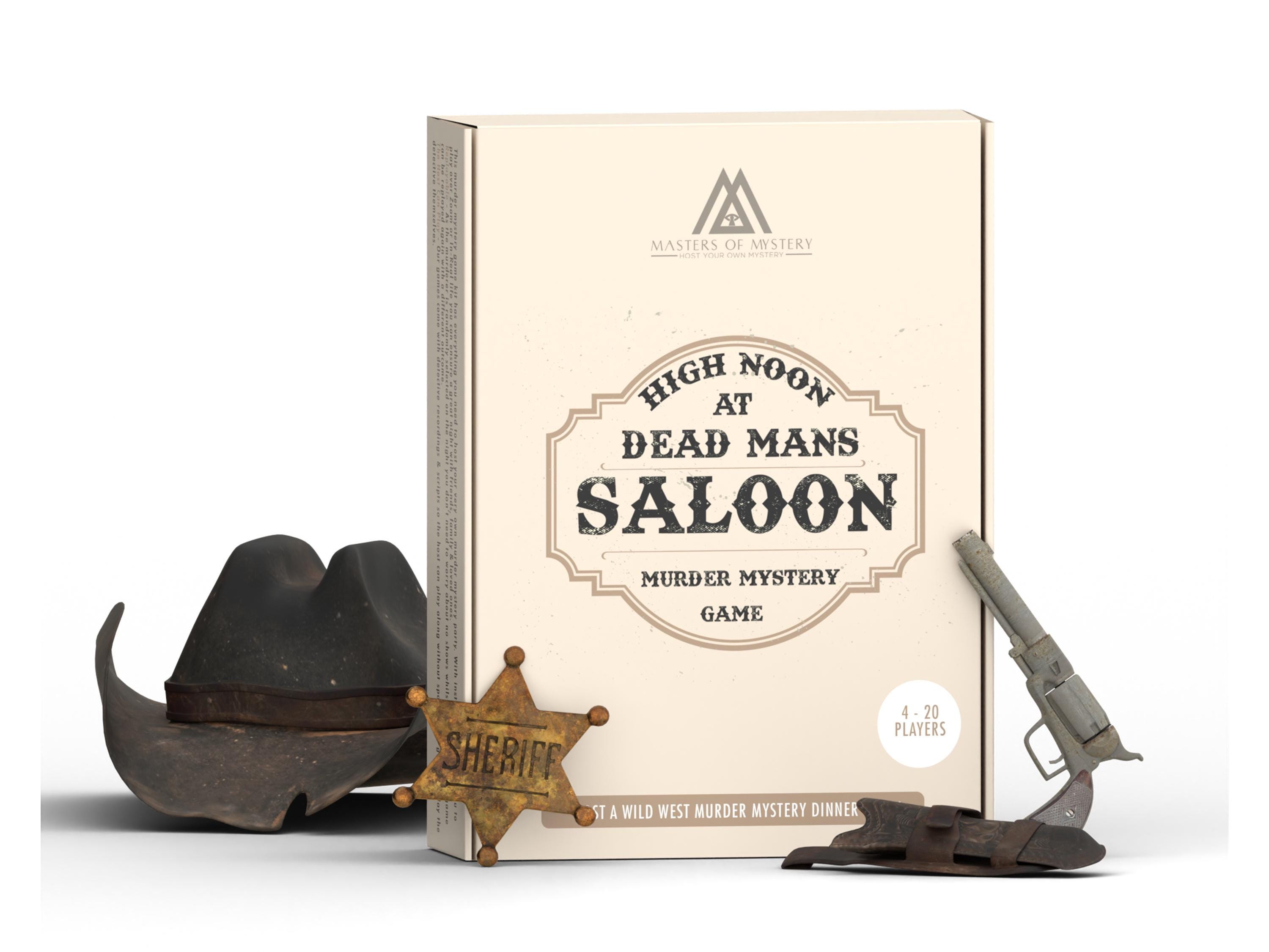 4-20 Player Wild West Cowboy Murder Mystery Host Your Own Game Kit ...