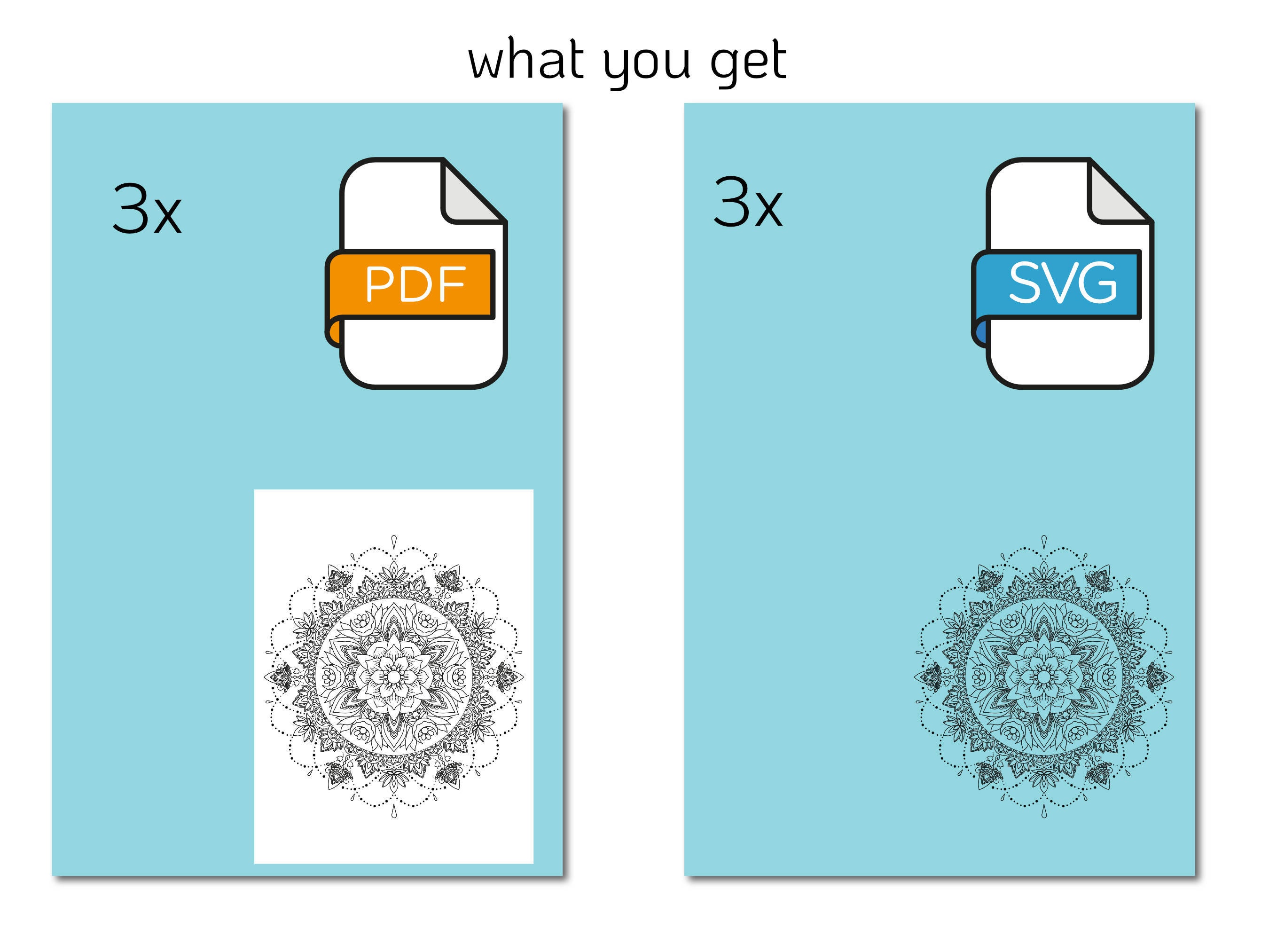 Printable Coloring Sheets 3x Complicated Mandalas - Etsy