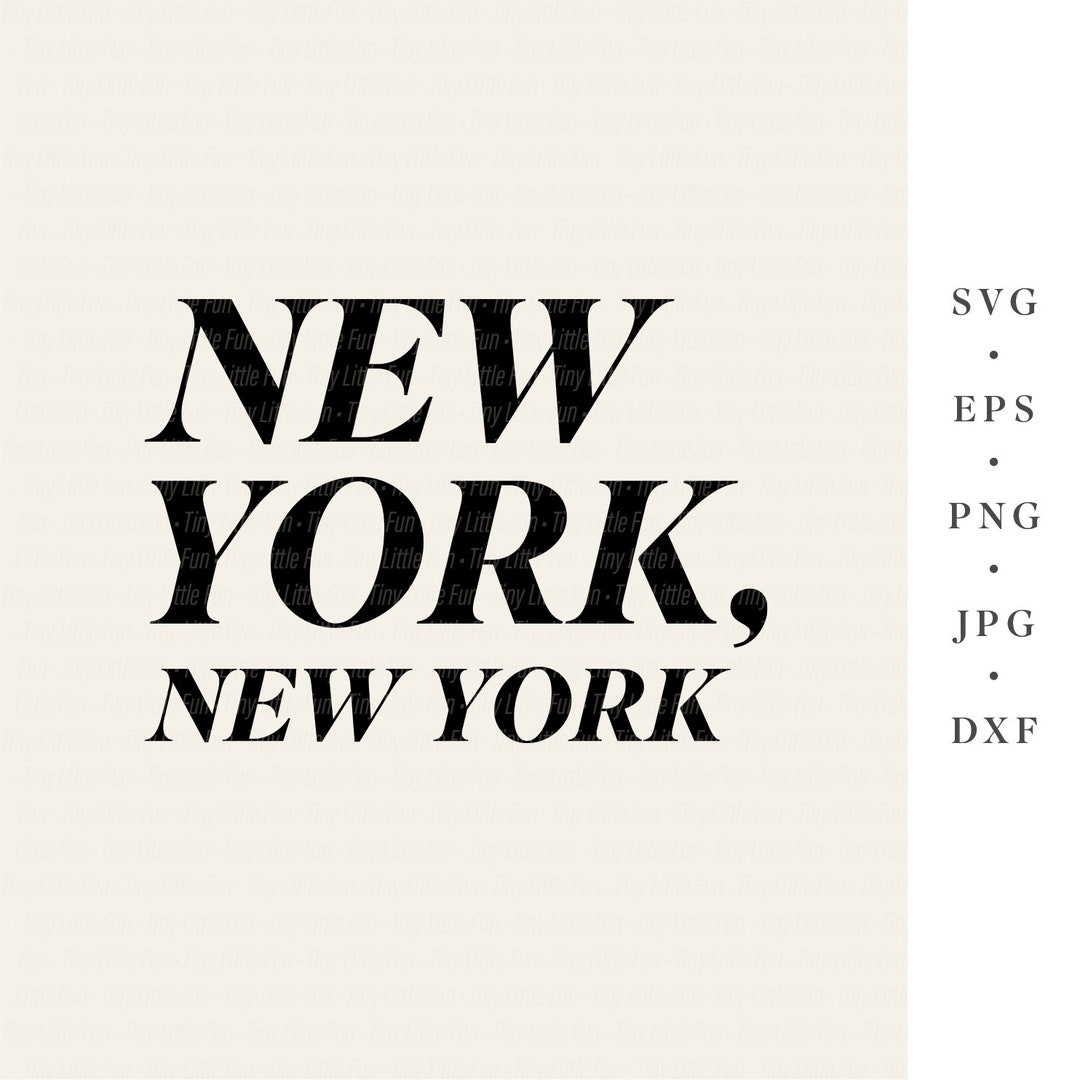 New York NY NYC / Svg Png Dxf Jpg Eps File Bundle for Plotter - Etsy