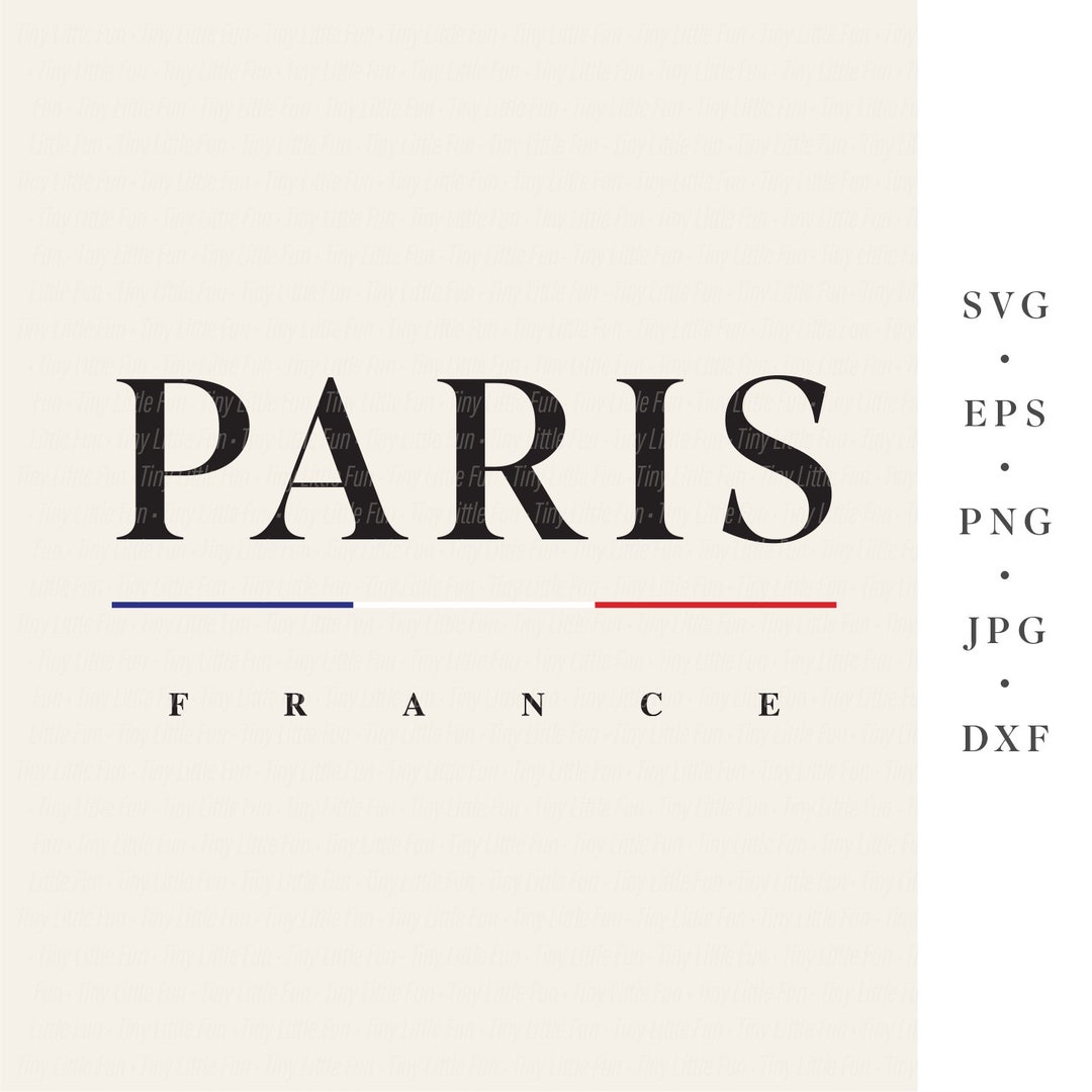 Paris France Digital Clipart / Svg Png Dxf Jpg Eps File Bundle for ...