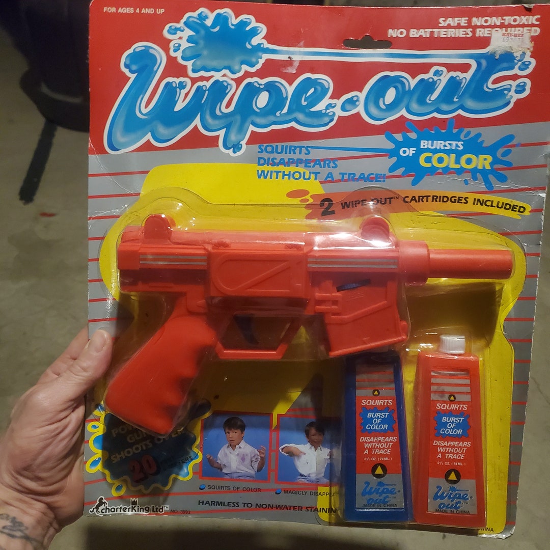 1987 Rare Vintage Wipe Out Gun Shoots Disappearing Ink - Etsy