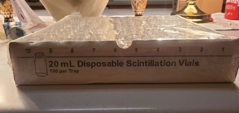 20 Ml Disposable Scintillation Vials 100 per Tray Glass No Lid - Etsy