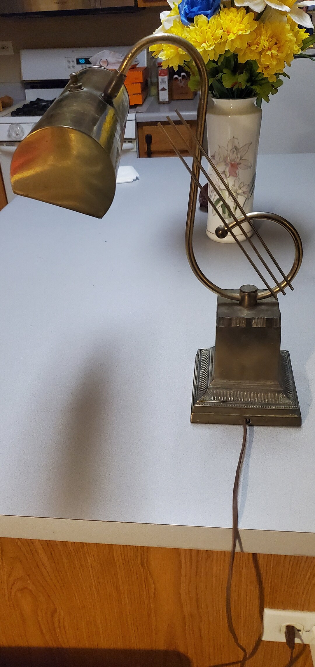 Vintage Brass Music Note Lamp - Etsy