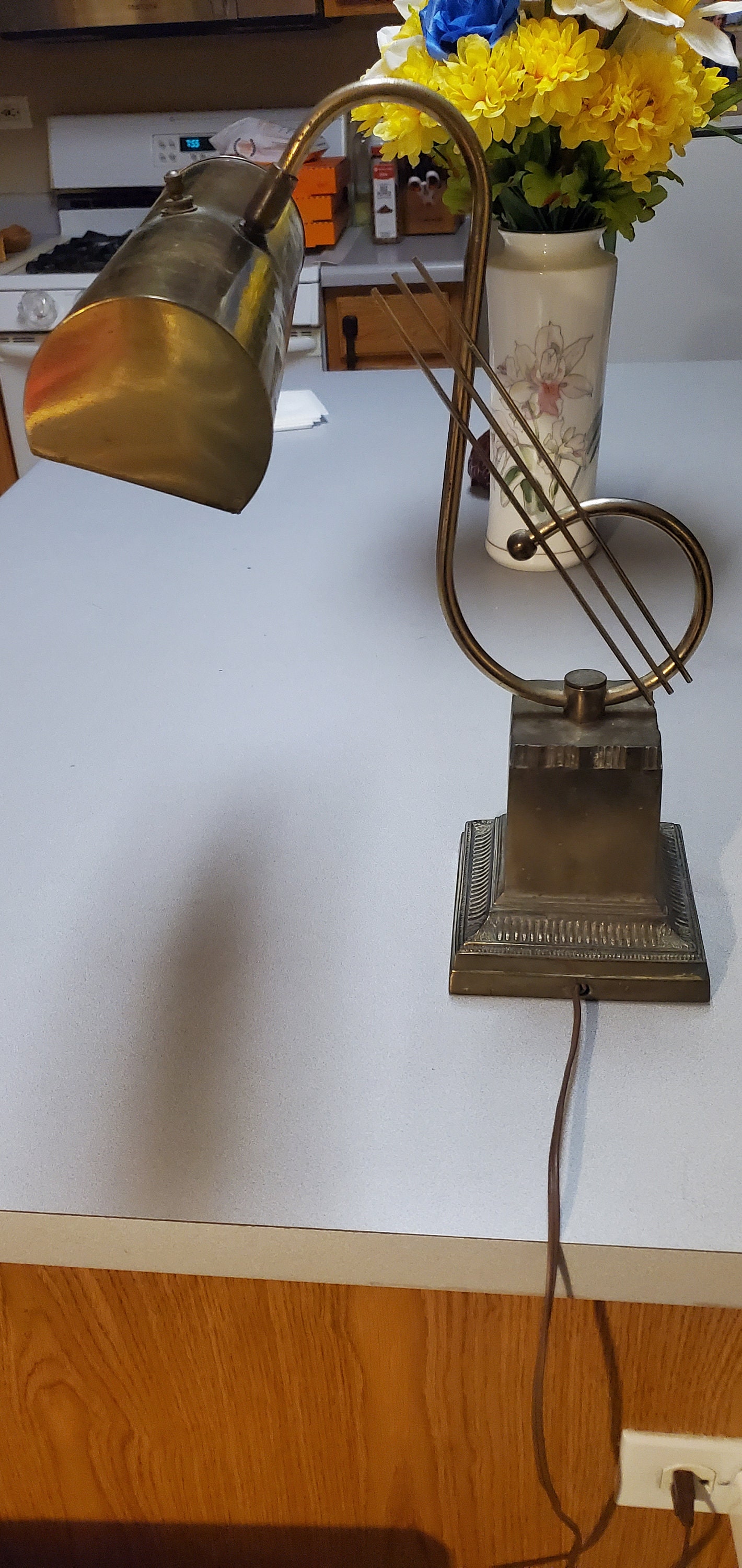 Vintage Brass Music Note Lamp - Etsy