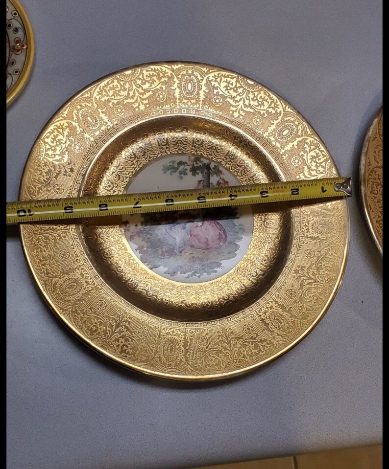22k Gold Royal China Plate: Antique Collector's Plate - Etsy
