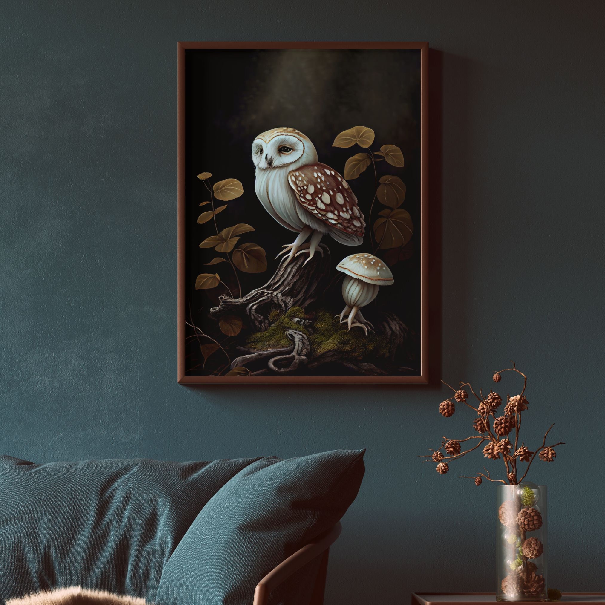 Vintage Owl Print: Cottagecore Animal Art (digital Download) - Etsy