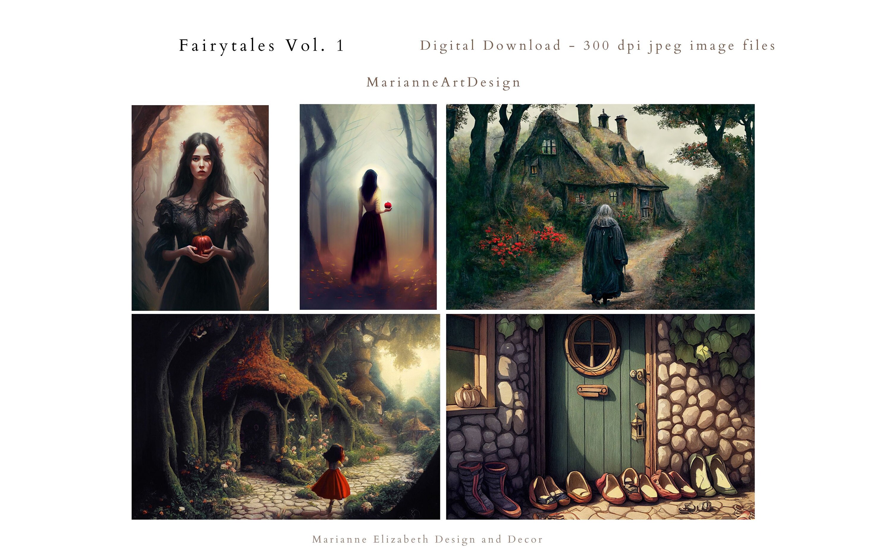 Fairytale Storybook Grimms Snow White Gallery Wall Vol 1 - Etsy